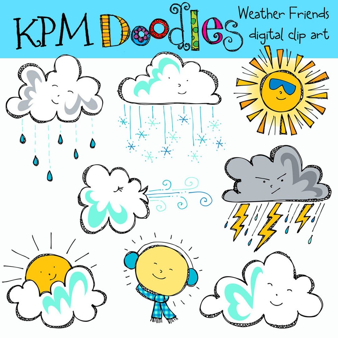 KPM Weather Friends Digital Clip Art COMBO - Etsy