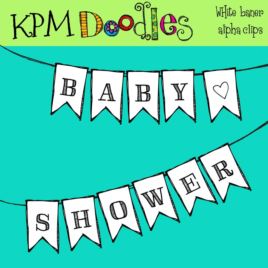 KPM Banner Alpha White Digital Clip Art - Etsy