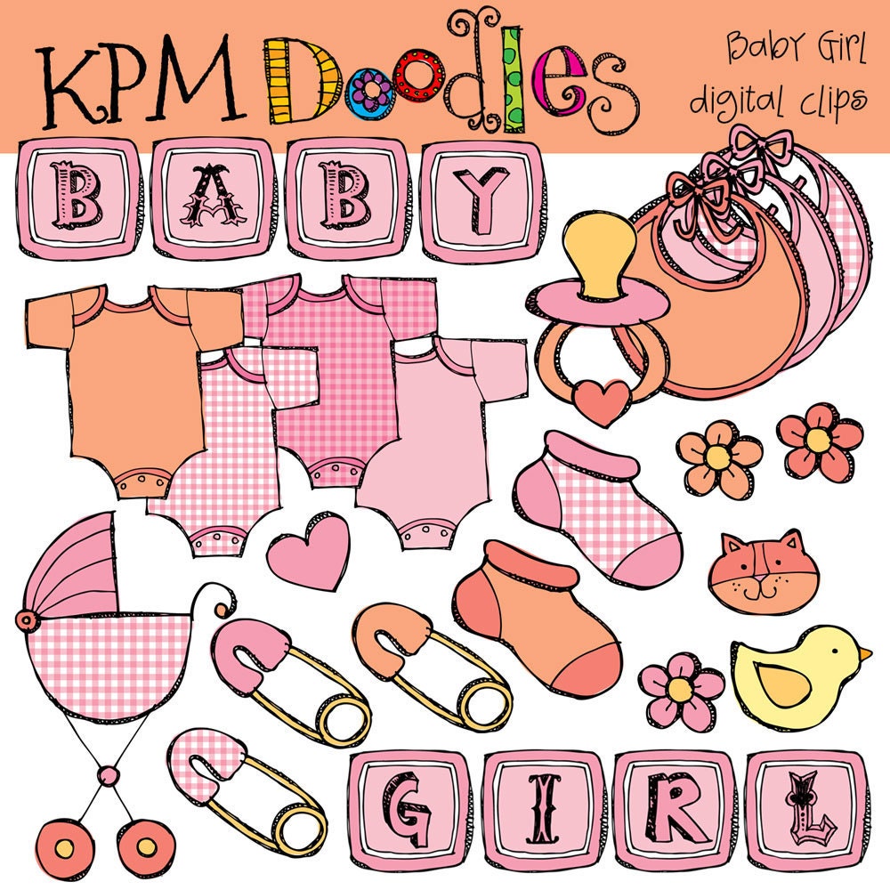 KPM Baby Girl Digital Clipart Clip Art COMBO - Etsy