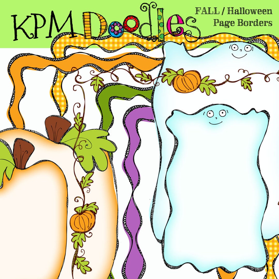 KPM Fall Halloween Page Borders - Etsy