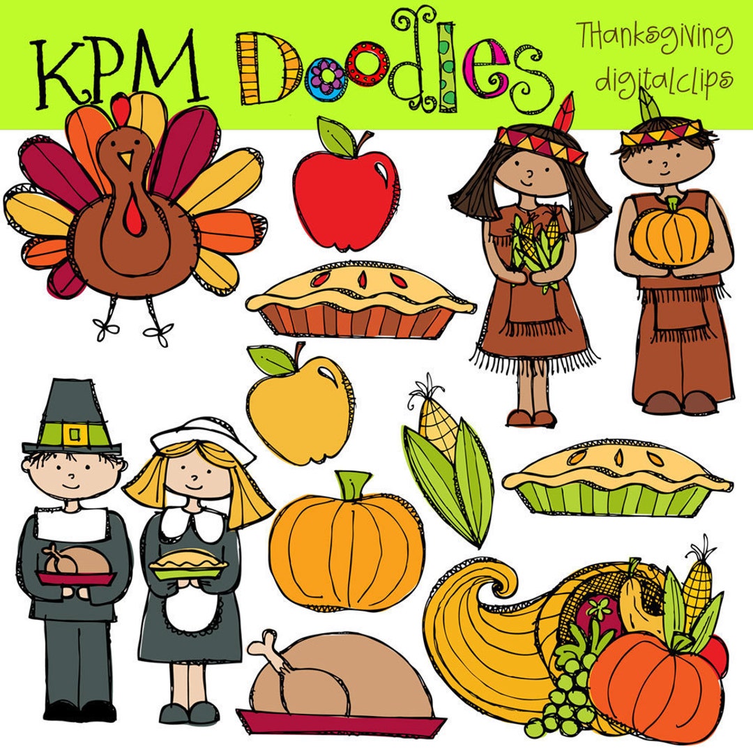 Thanksgiving Digital Clip Art - Etsy