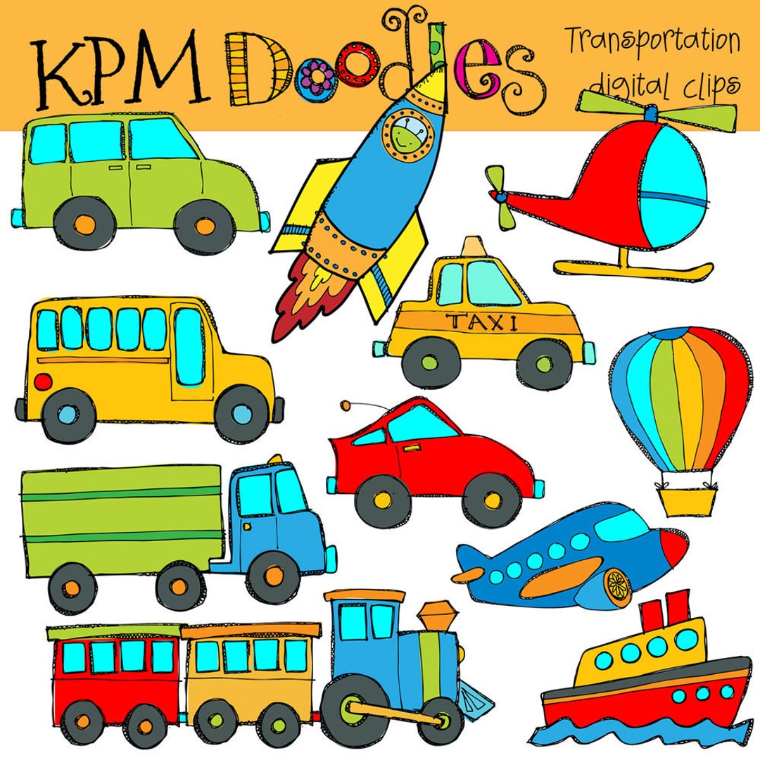 KPM Transportation Digital Clip Art - Etsy
