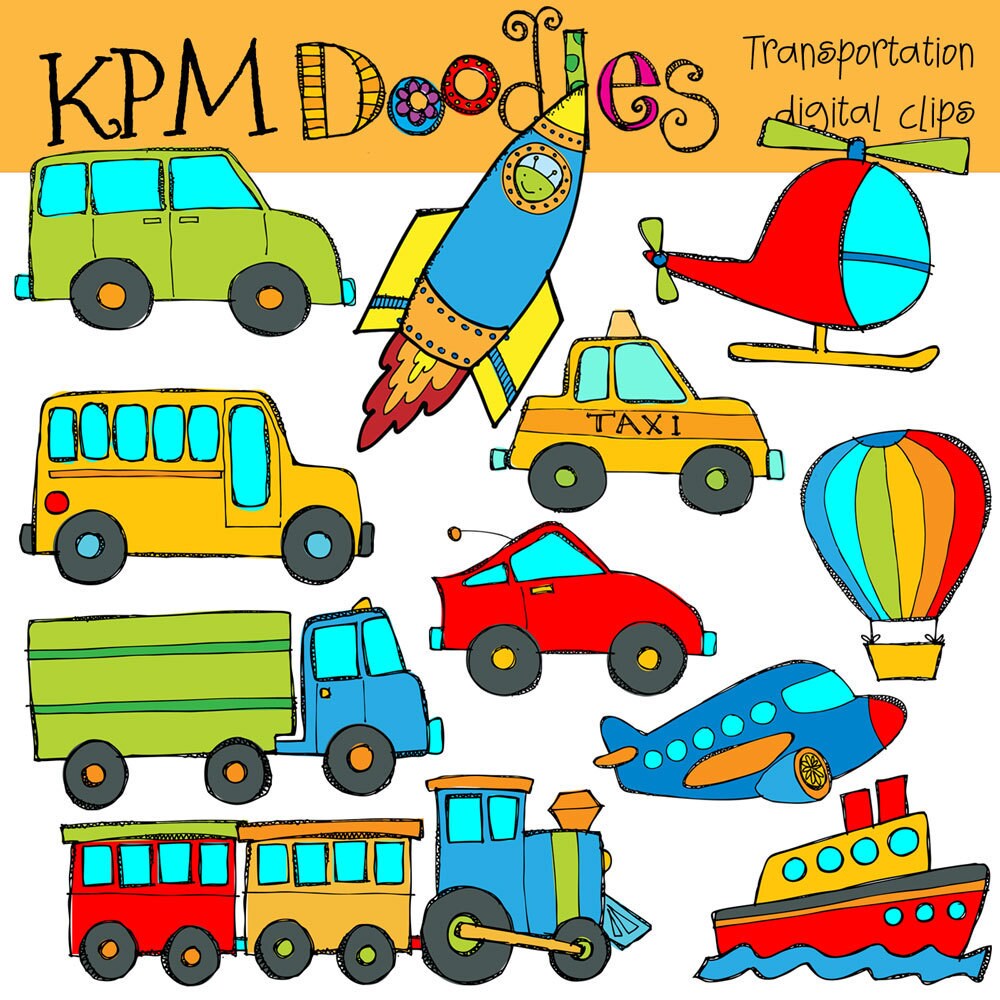 KPM Transportation Digital Clip Art - Etsy
