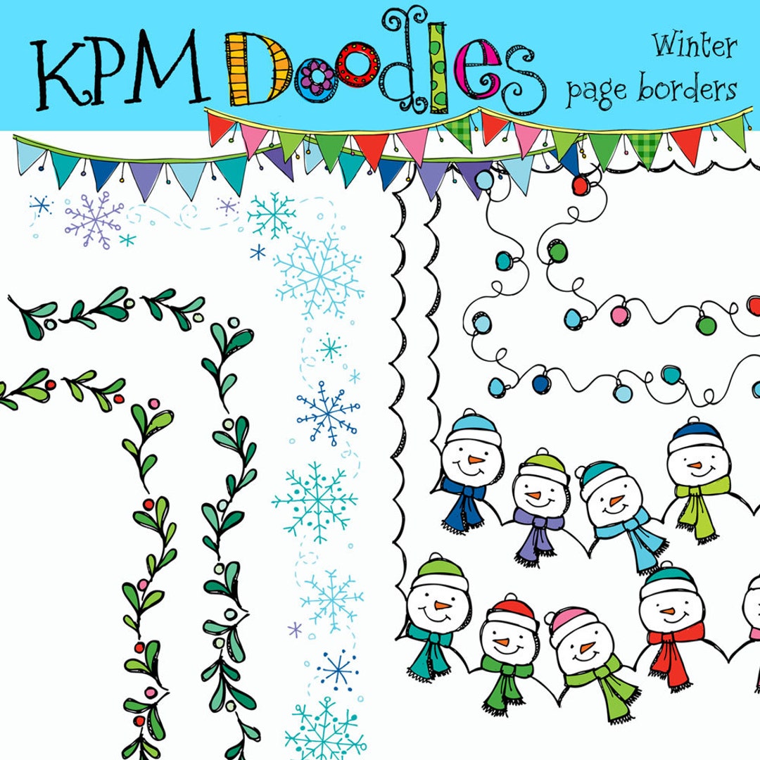 Winter Page Borders