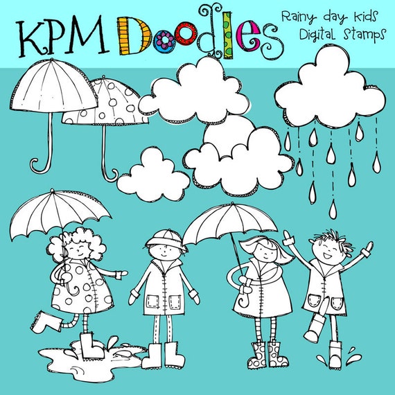 Pouring Rain Clipart For Kids