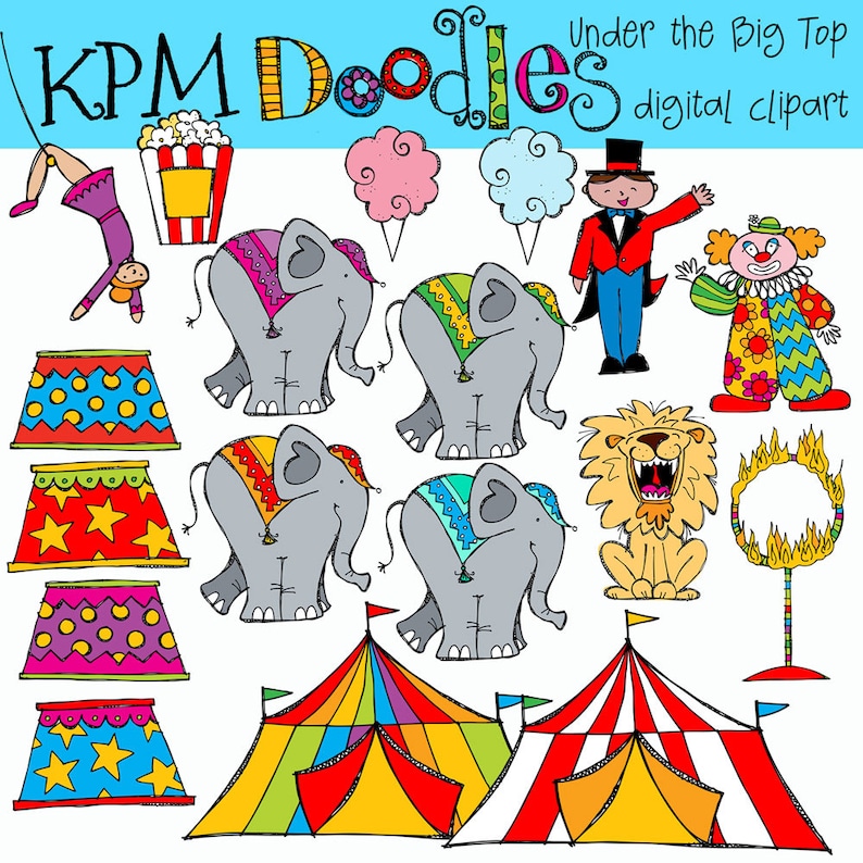 KPM Under the Big Top Digital Clip Art COMBO - Etsy
