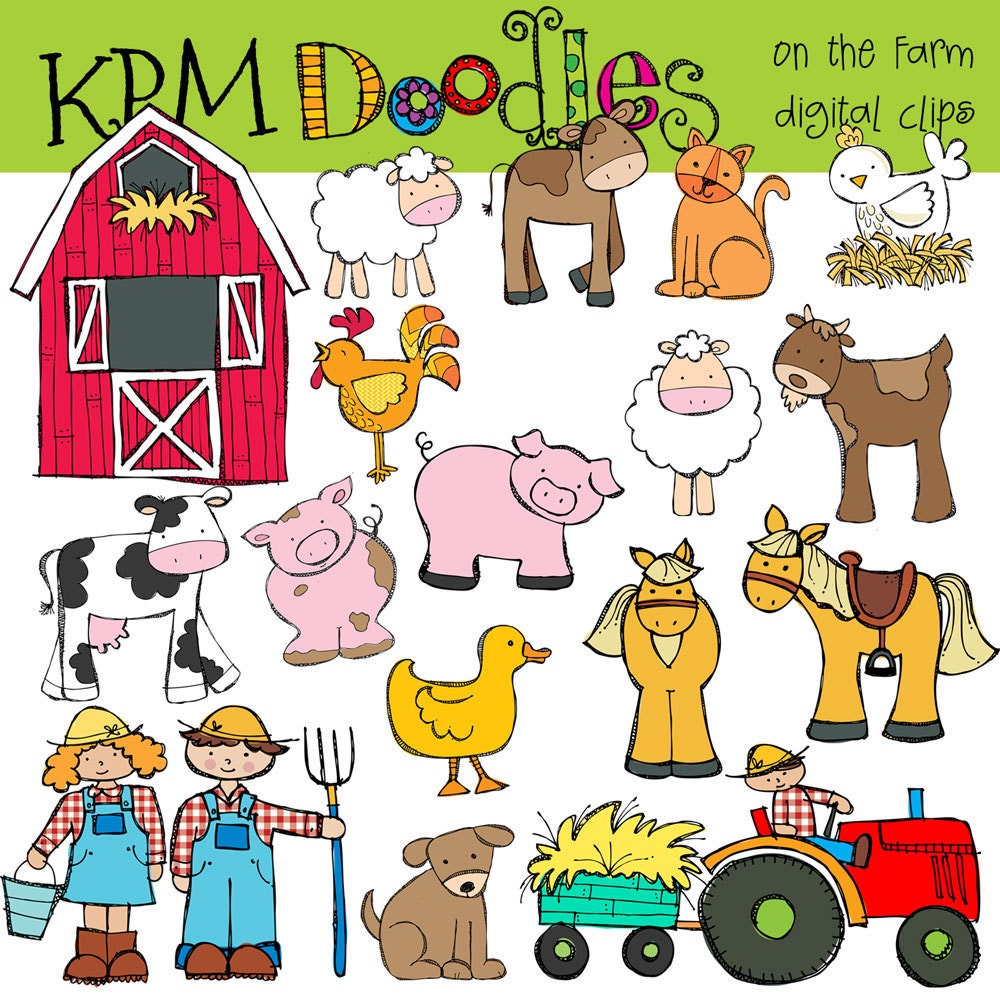 KPM on the Farm Digital Clip Art COMBO - Etsy