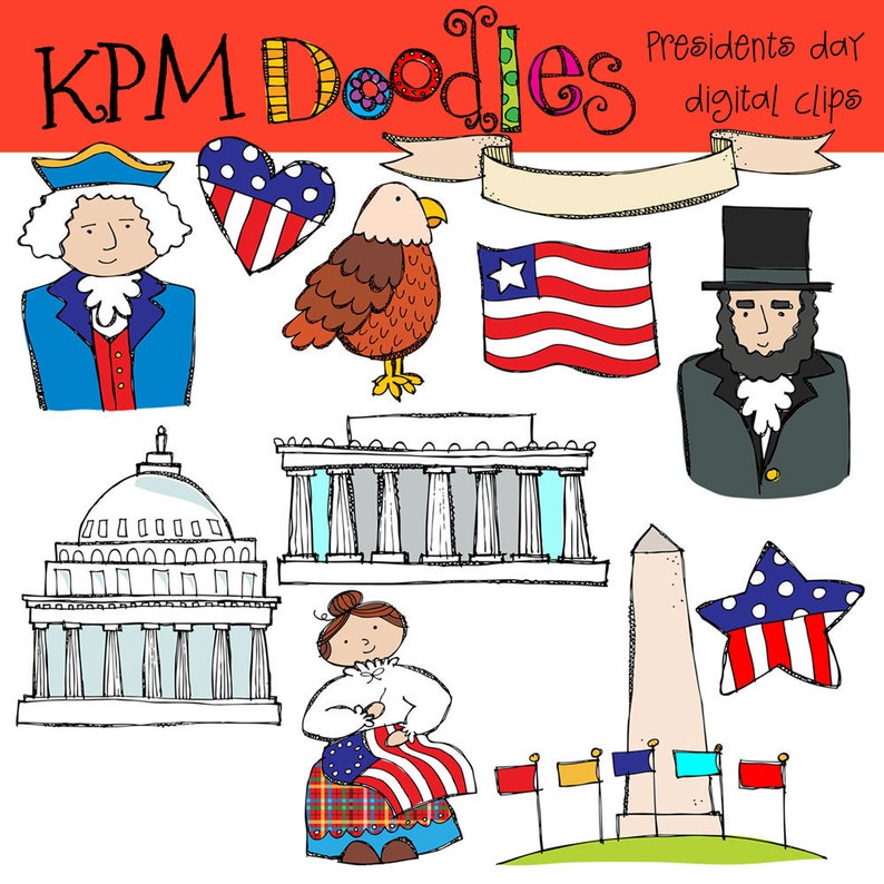 KPM Presidents Day Digital Clip Art COMBO - Etsy