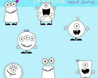 KPM Brown Bear and Friends Digital Blackline Stamps - Etsy