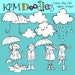 KPM Rainy Day Kids COMBO Digital Clip Art - Etsy