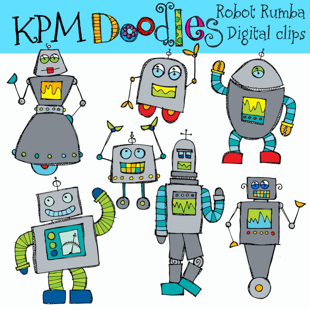 KPM Robot Rumba Digital Clip Art COMBO - Etsy