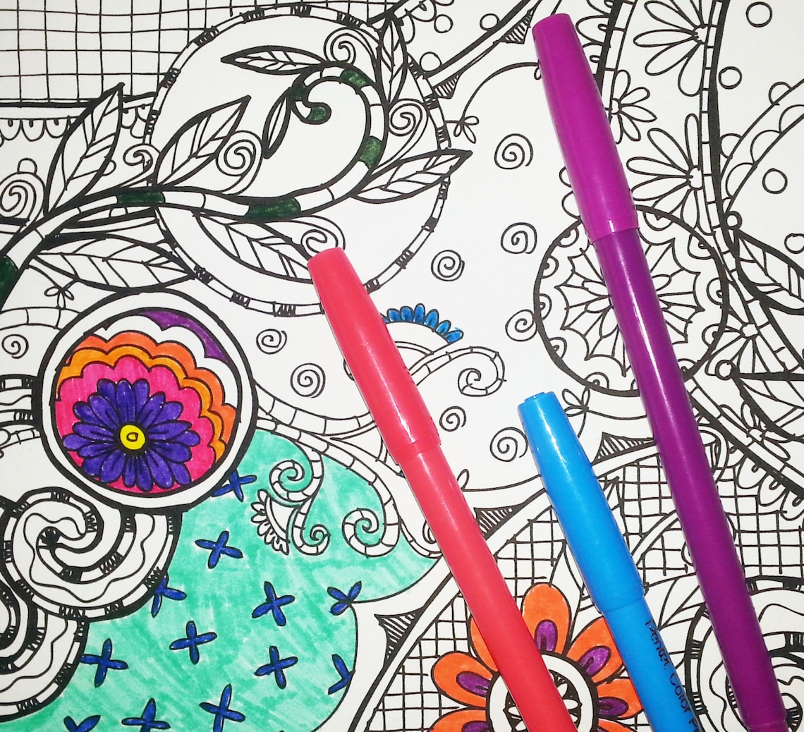 KPM Doodles Coloring Page Secret Garden 1 - Etsy