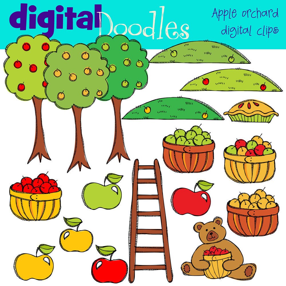 KPM Apple Orchard Digital Clip Art Clipart - Etsy
