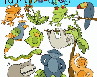 KPM Rain Forest Digital Stamps | Etsy