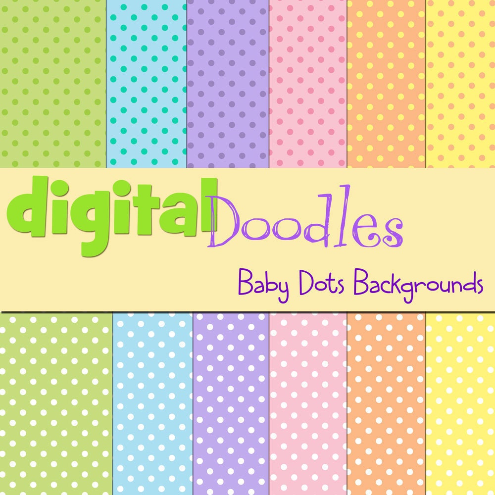 KPM Baby Dots Digital Paper Pack - Etsy