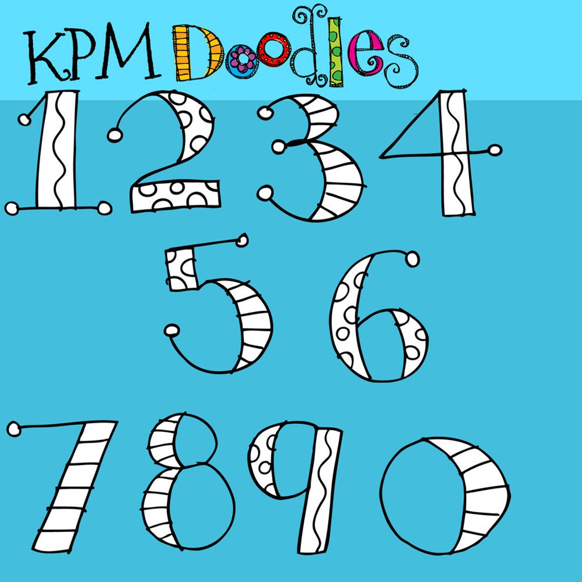 KPM Number Soup Digital Clipart Clip Art COMBO - Etsy