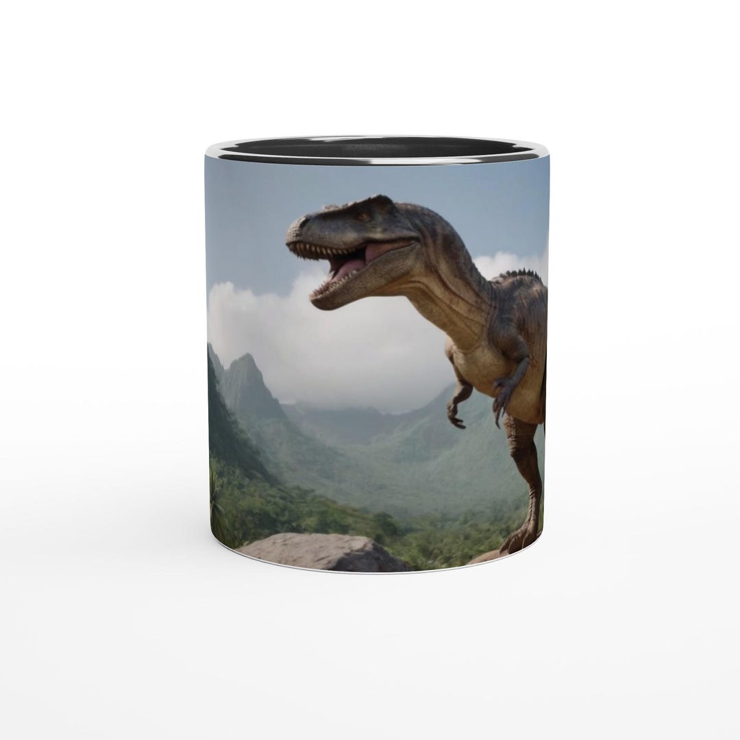 Funny T-rex Dinosaur Coffee Mug: Roaring Ceramic Cup - Etsy
