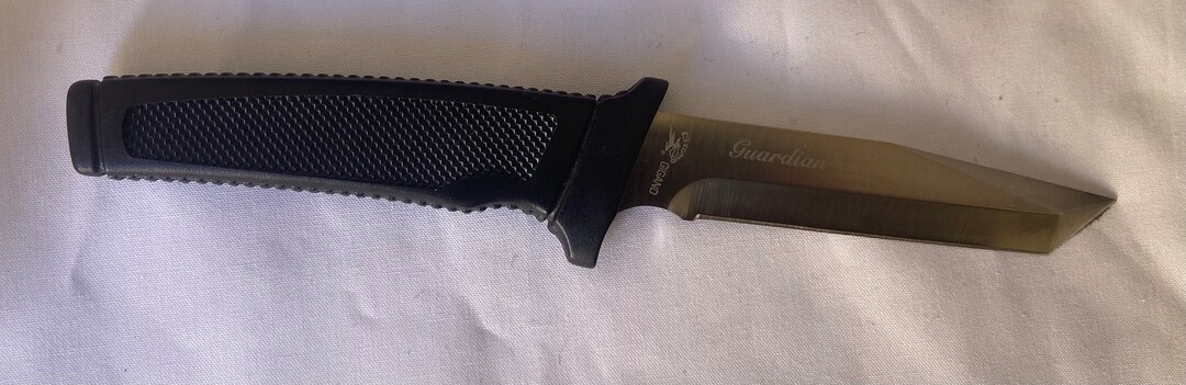 Vintage Gigand Guardian Fixed Tanto Blade Neck Knife Design by Fred ...