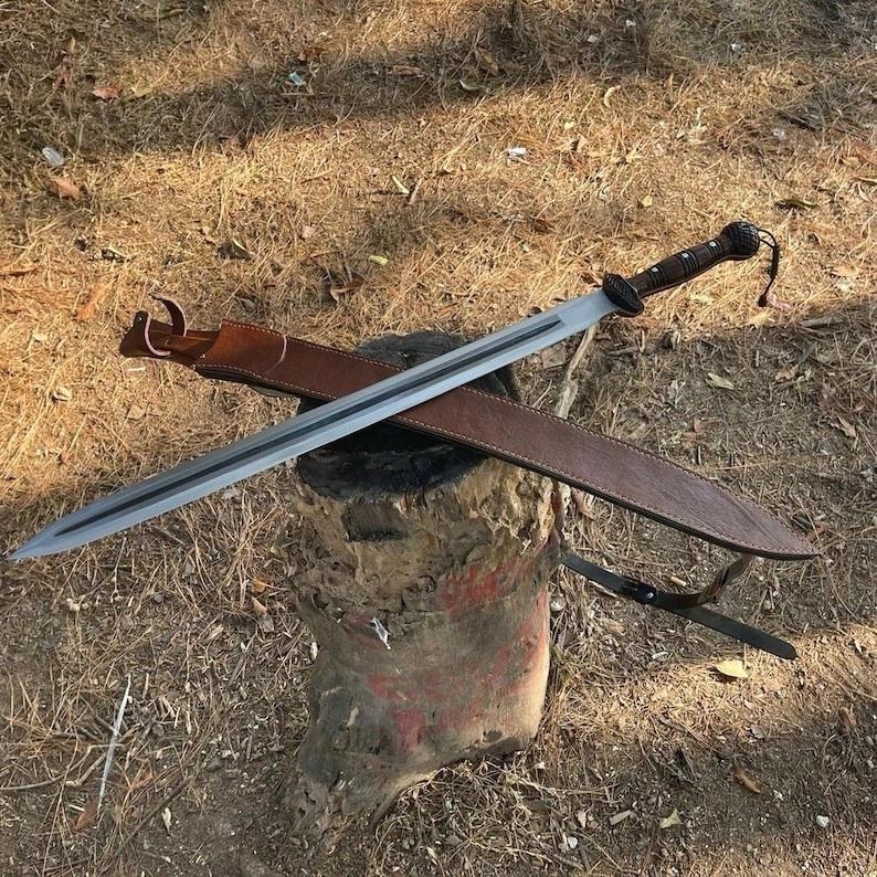 Custom Viking Sword in 5160 Spring Steel | Full Tang Handmade Blade ...