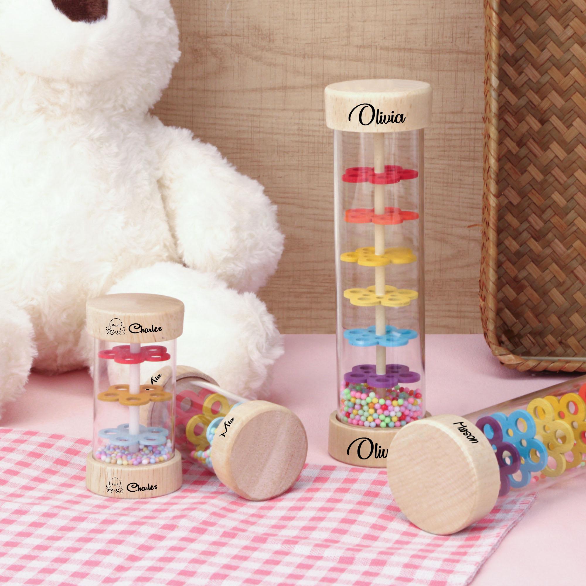 Engraved Children's Musical Rain Tube–sensory Toy,custom Name Baby Gift ...
