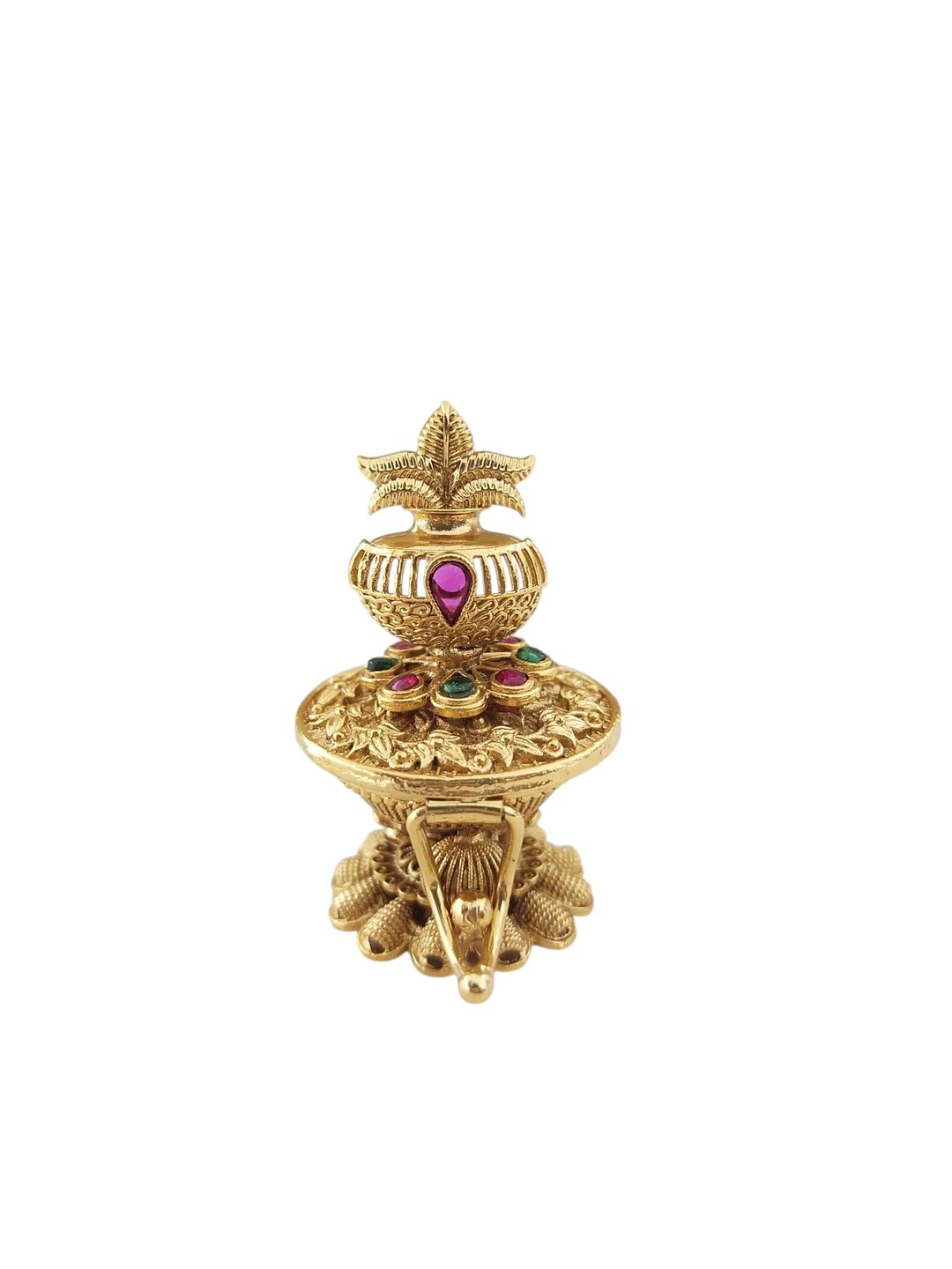 Indian Wedding Traditional Gift Swastik Style Gold Plated Sindoor ...