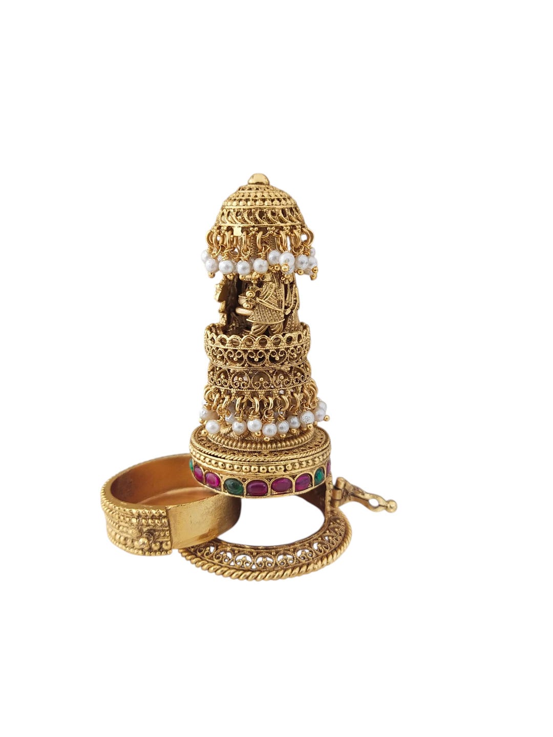 Gold Plated Brass Sindoor Dabbie, Indian Wedding Gift, Kumkum Box - Etsy
