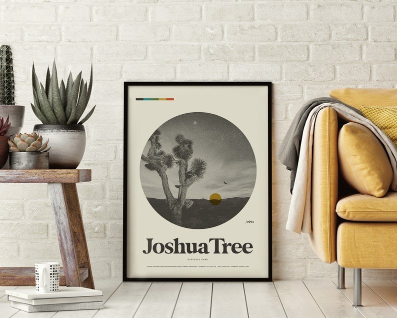 NATIONAL PARK Poster JOSHUA Tree Art Print Poster 18x24 - Etsy