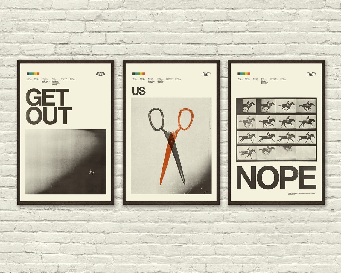 JORDAN PEELE Inspired Poster Series Get Out Us Nope Art - Etsy