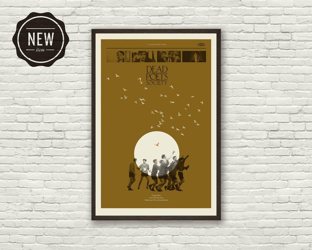 DEAD POETS SOCIETY, Robin Williams Inspired Poster, Mid-century Modern ...