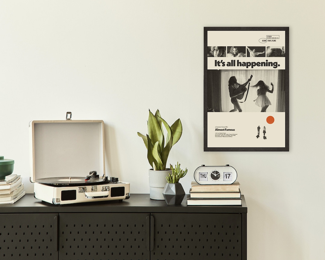 ALMOST FAMOUS, Cameron Crowe Inspired Poster, Art Print - Black and ...