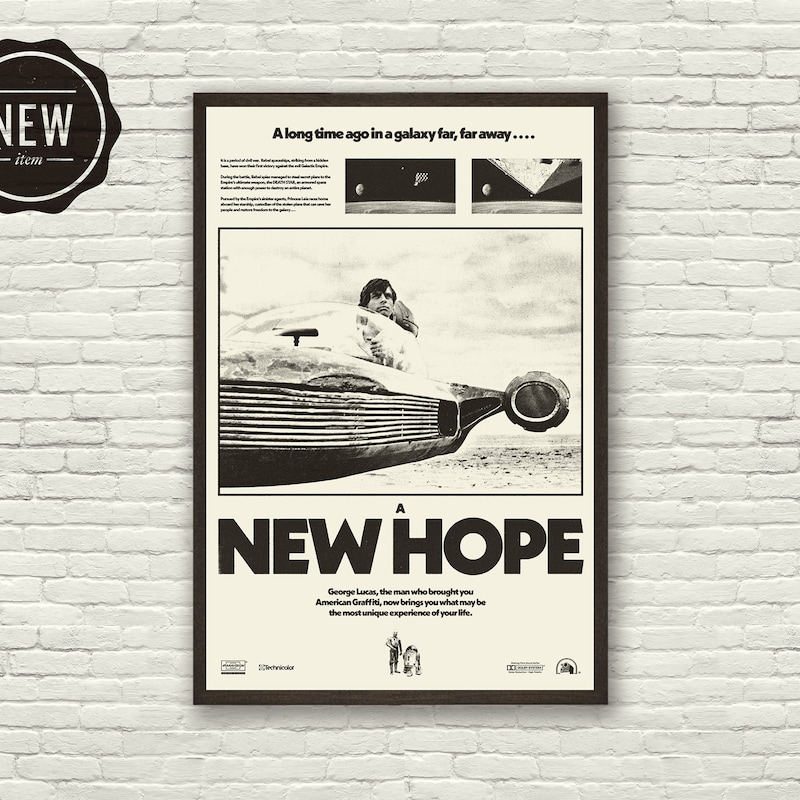 Starwars a New Hope Poster - Etsy