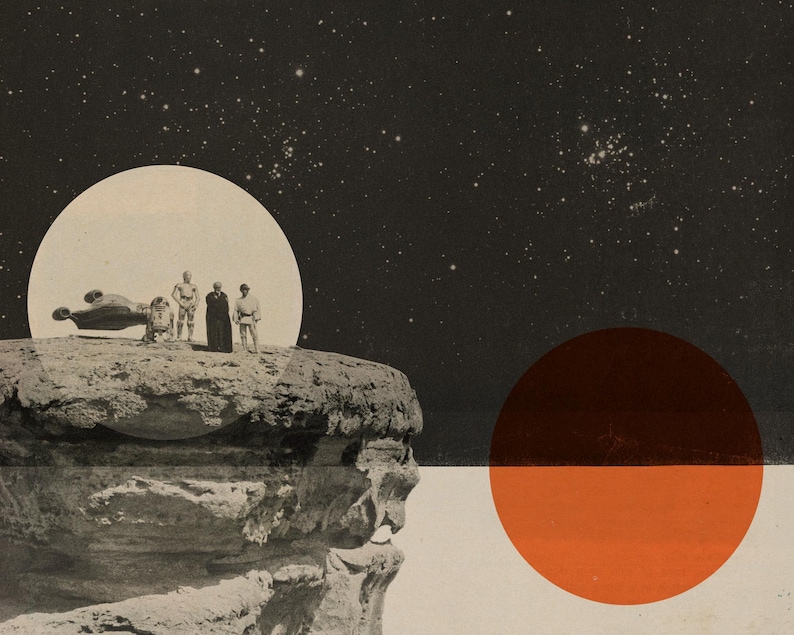 STAR WARS Inspired A New Hope Art Print Movie Poster - Minimalist, Mid ...