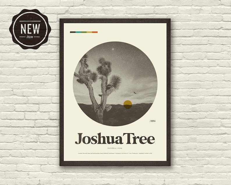 NATIONAL PARK Poster JOSHUA Tree Art Print Poster 18x24 - Etsy