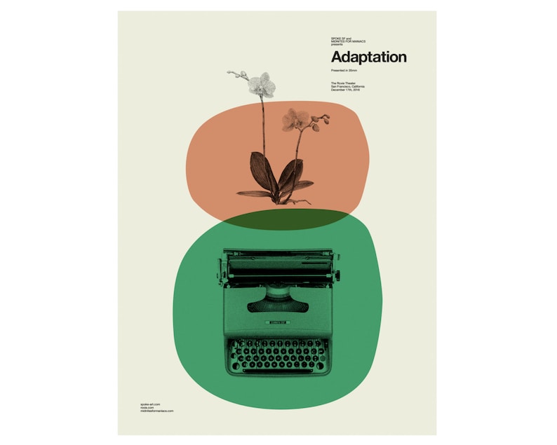 Adaptation Spike Jonze Poster Nicolas Cage Meryl Streep - Etsy