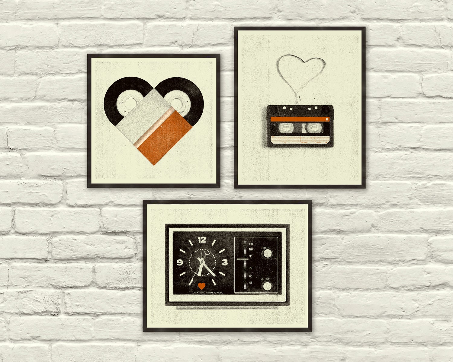 VINTAGE MUSIC LOVE Valentines Day Posters 8 x 10 8 x 8 | Etsy
