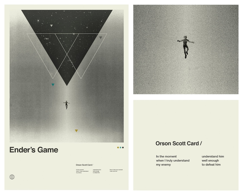 ENDER'S GAME Inspired Posters, Art Print Movie Series - Minimalist ...