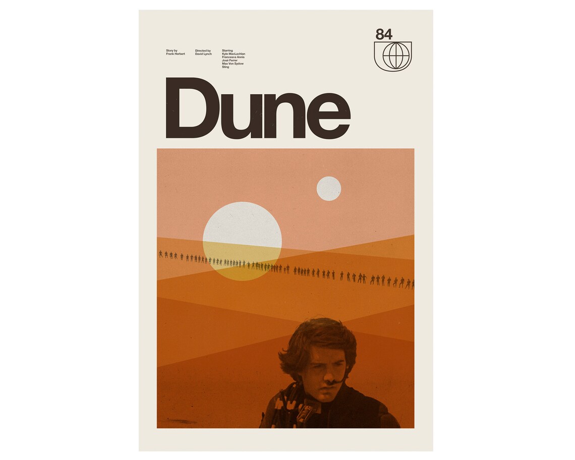 DUNE Inspired Poster, Art Print - Minimalist, Helvetica, Mid-century ...