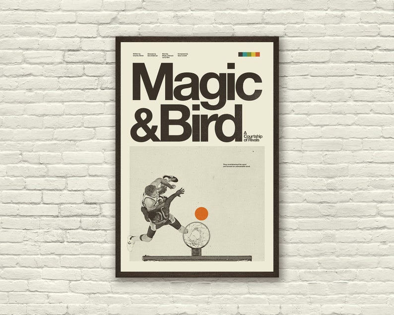 MAGIC Johnson & Larry BIRD Inspired Poster Art Print 12 X - Etsy