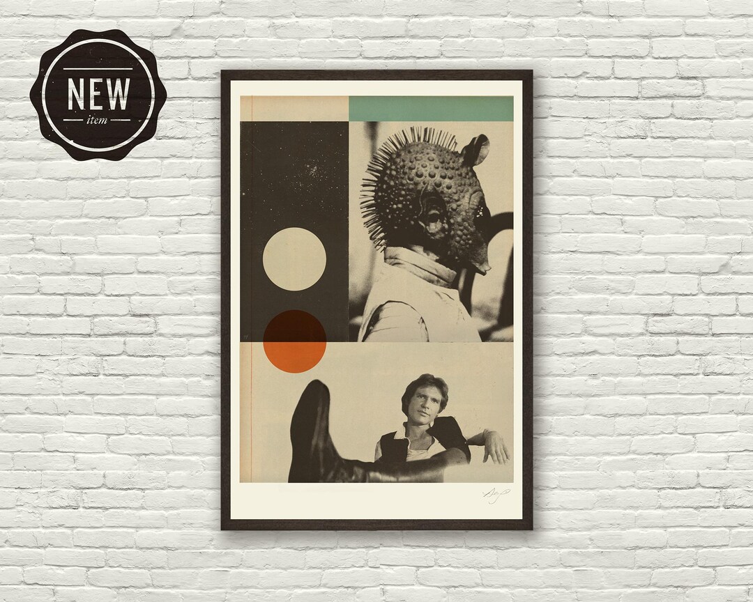 STAR WARS Inspired Han Solo, Art Print, Movie Poster - Minimalist, Mid ...