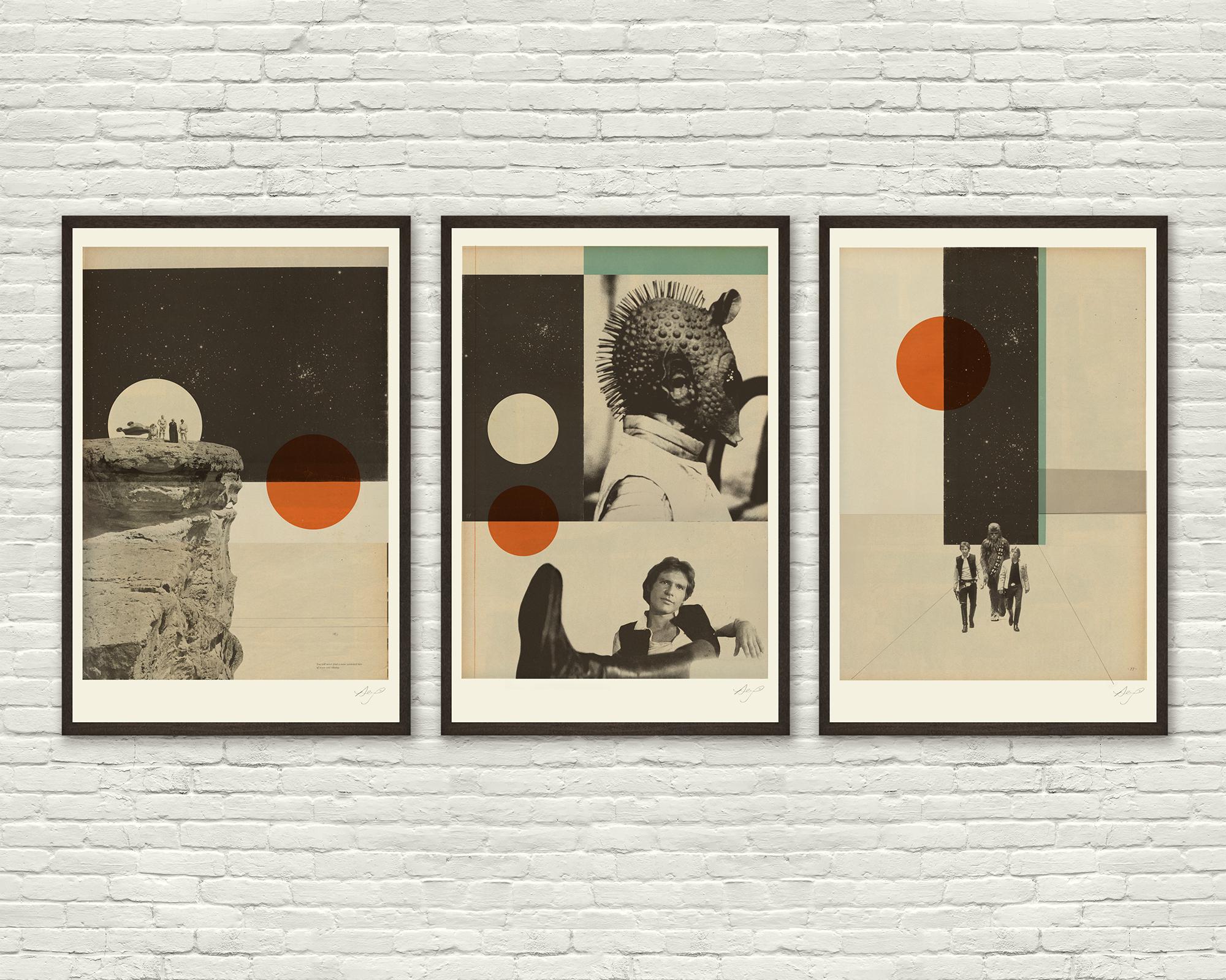 STAR WARS Inspired A New Hope Art Print Movie Poster - Minimalist, Mid ...