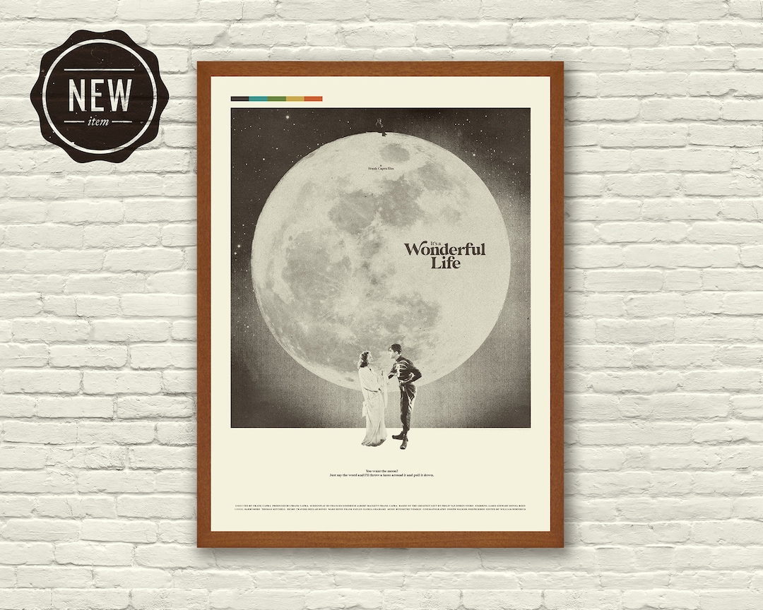 IT'S A WONDERFUL LIFE Inspired Poster, Art Print - 18 X 24 Minimalist ...
