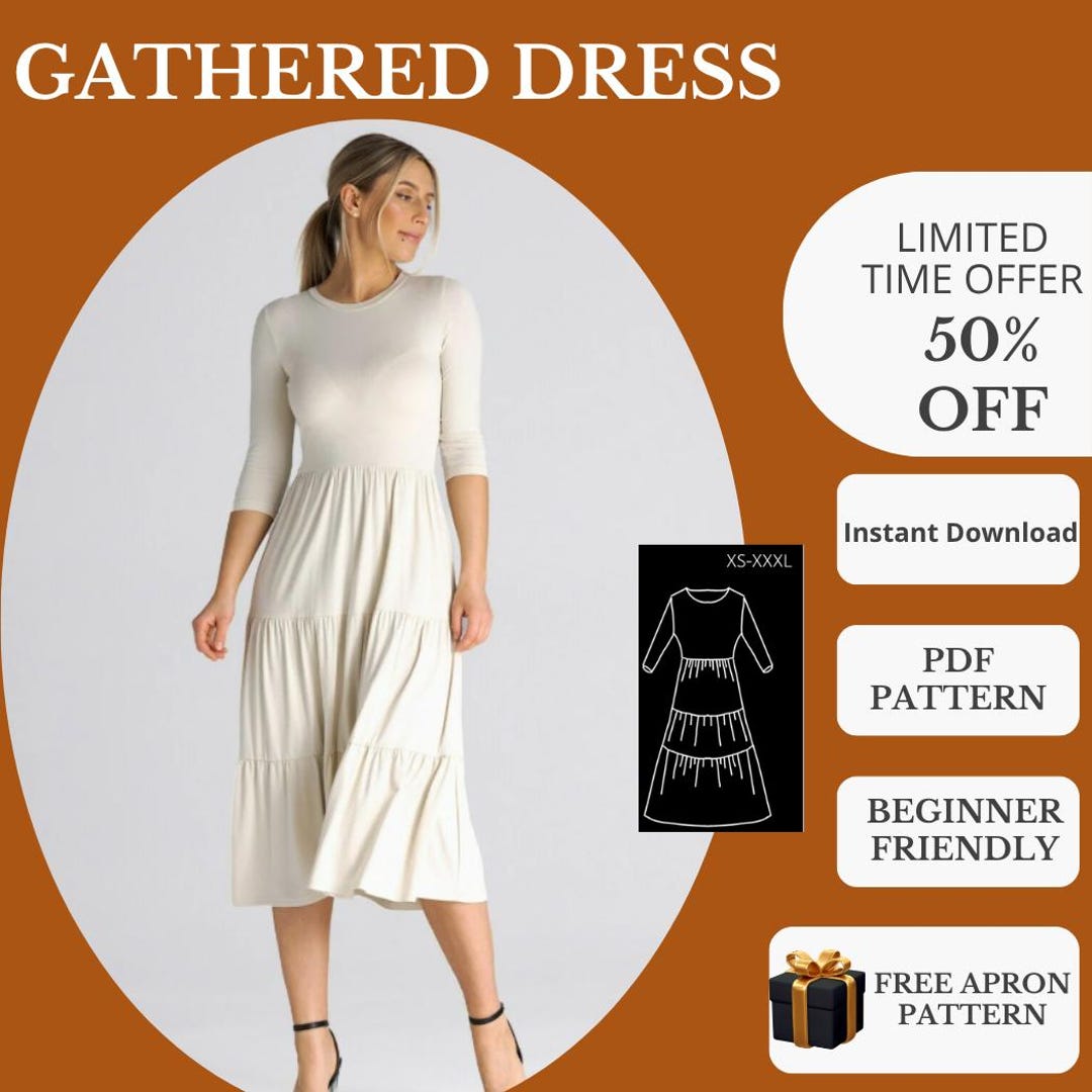 Gathered Dress Pattern | Sewing Patterns | Milkmaid Dress Pattern ...