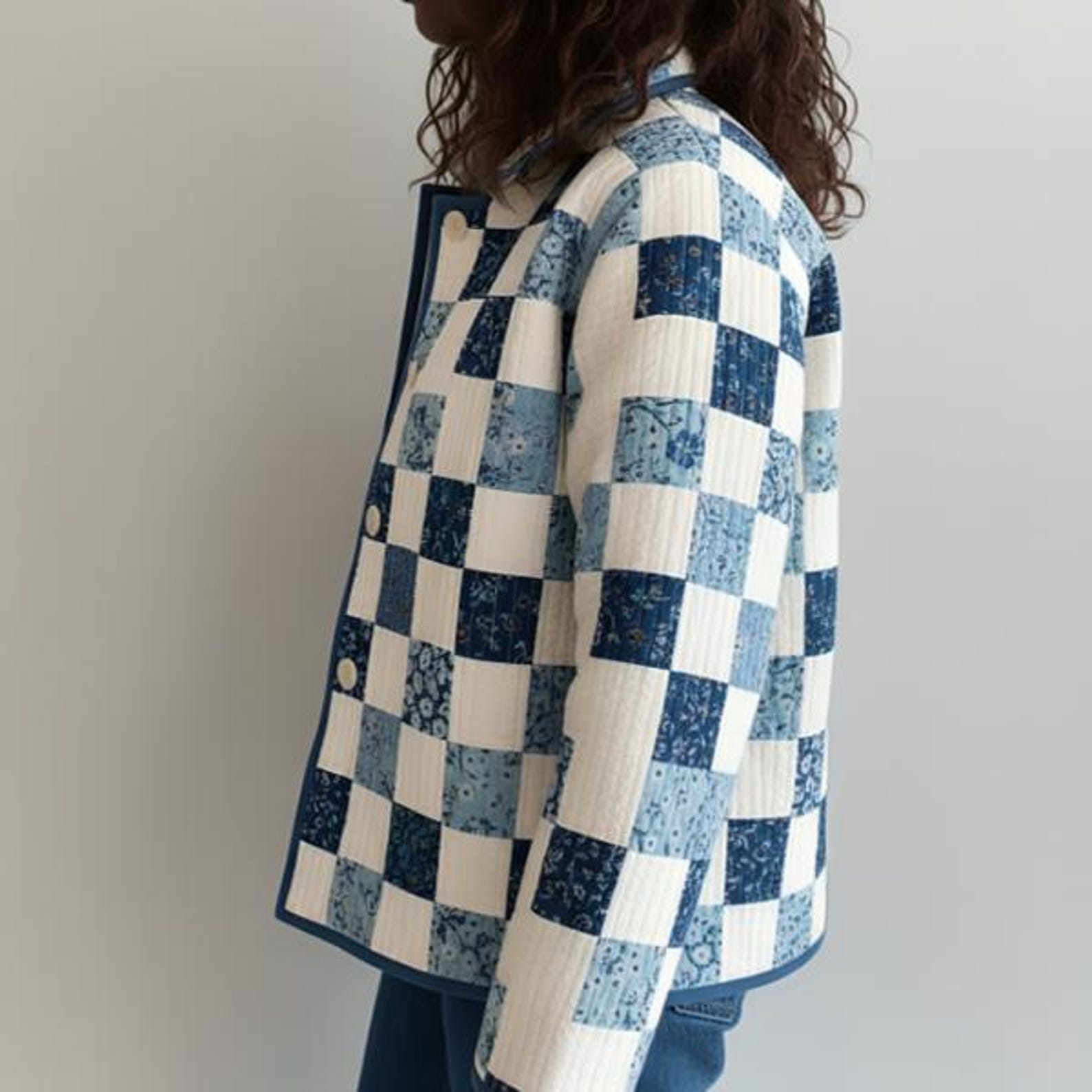 Patchwork Jacket Sewing Pattern PDF – Quilted Floral Coat Pattern ...