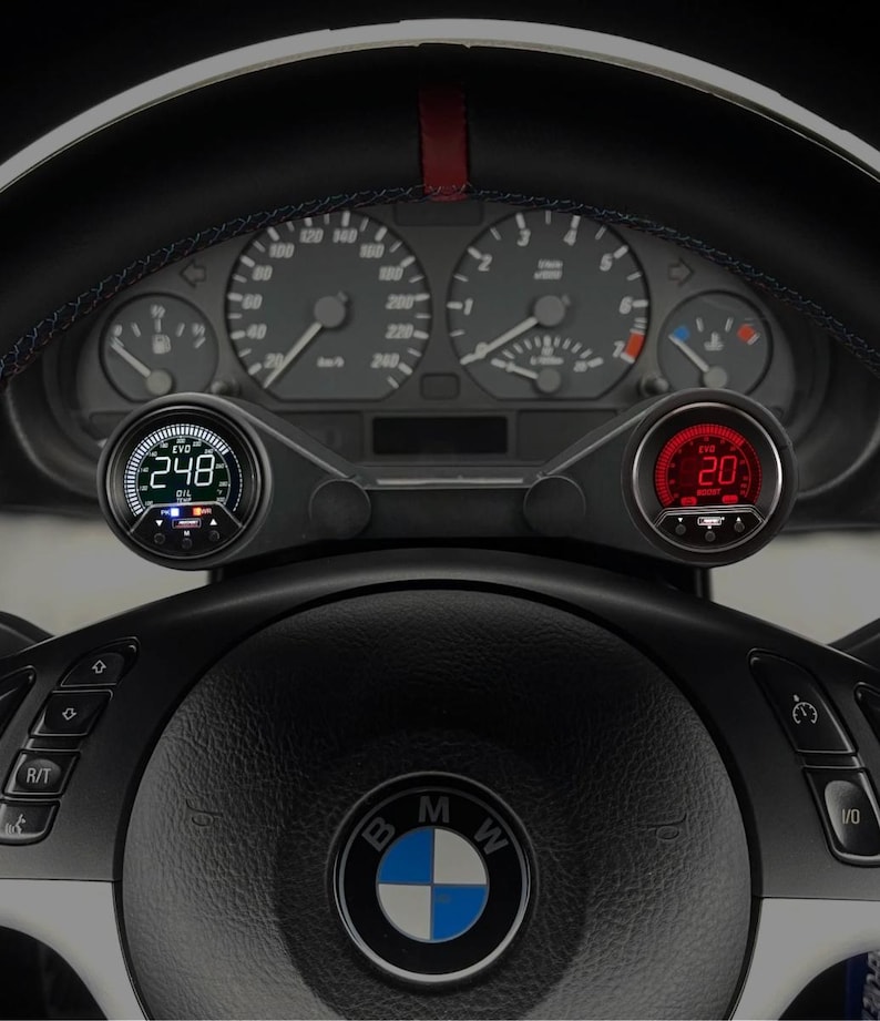 BMW E46 Dual Gauge Pods | 52mm & 60mm | Steering Column Mounted - Etsy