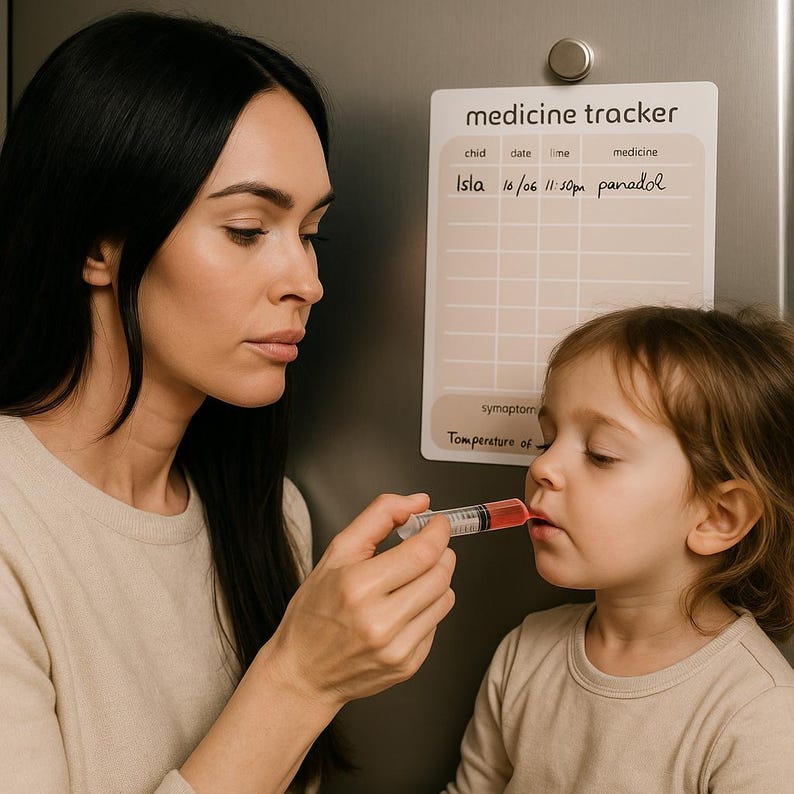 Printable Medicine Tracker for Kids | Daily Medication & Symptom Log ...
