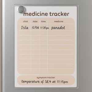 Printable Medicine Tracker for Kids | Daily Medication & Symptom Log ...