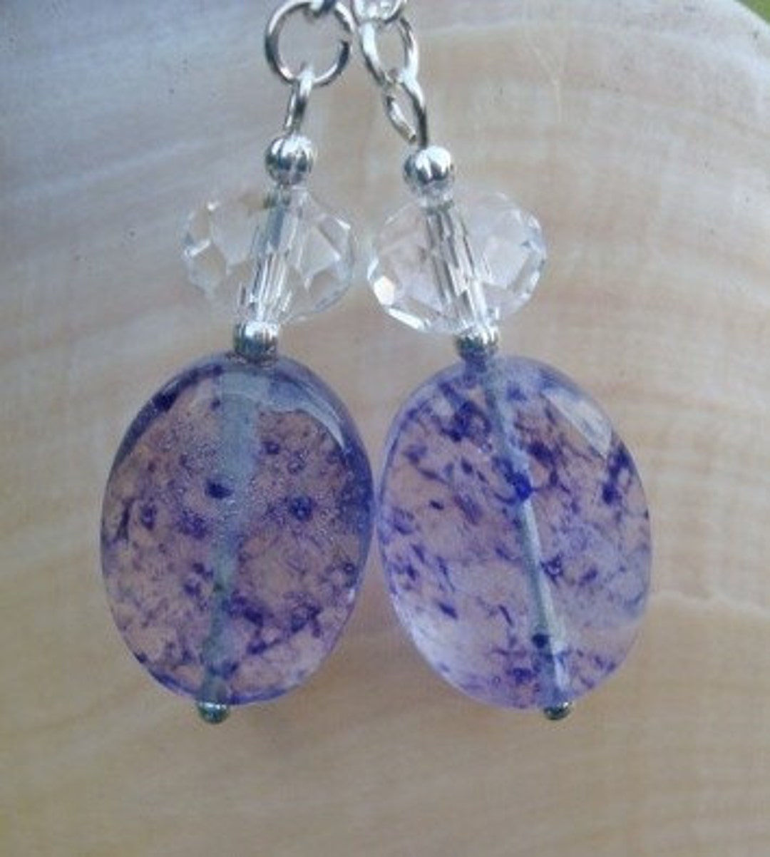 Blueberry Quartz Classy Earrings - Etsy
