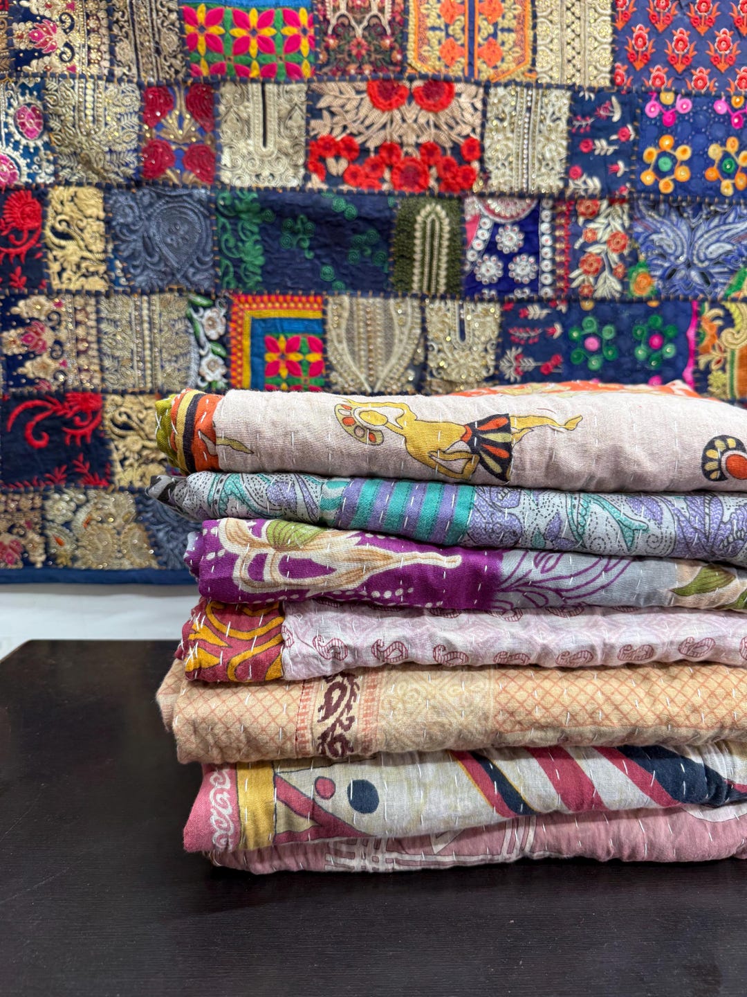 Vintage Cotton Kantha Vintage Baby Quilts,vintage Kantha Quilt, Sari ...