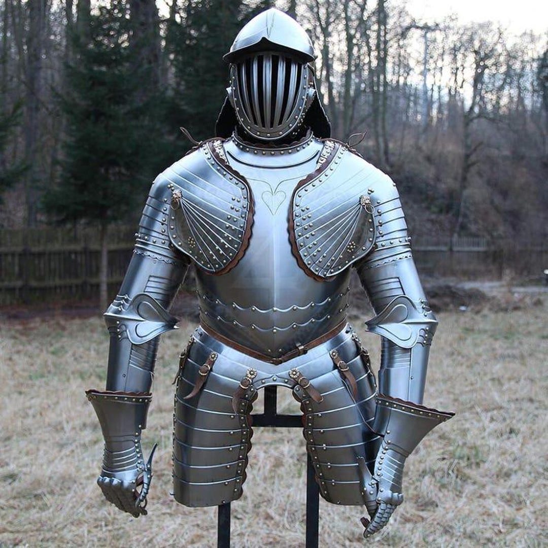 Medieval Knight Steel Cuirass Armor – Front Chest Plate With Leather ...