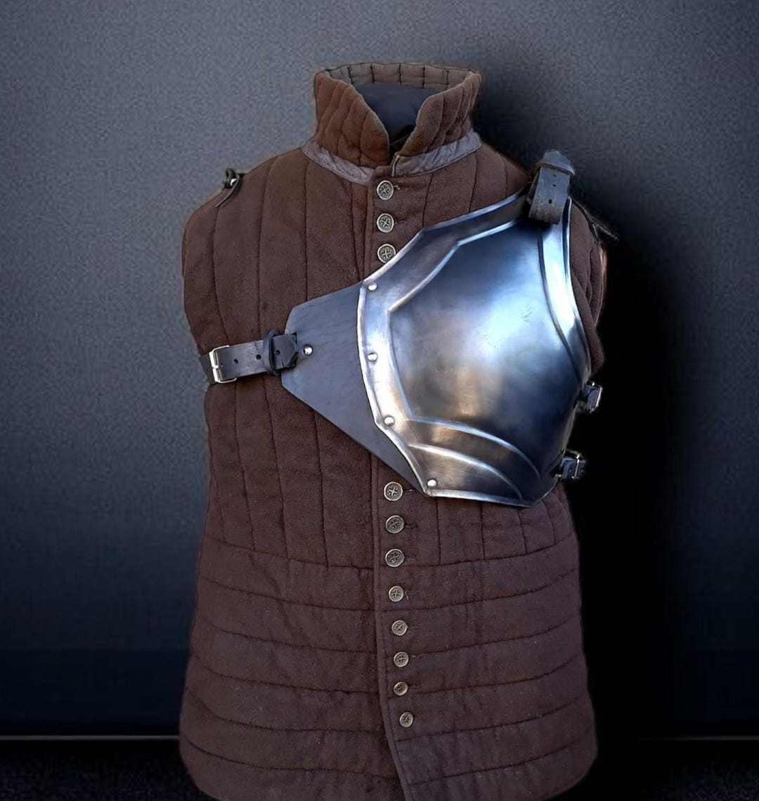 Medieval Half Chest Plate Armor – Steel Side Cuirass for LARP, Cosplay ...